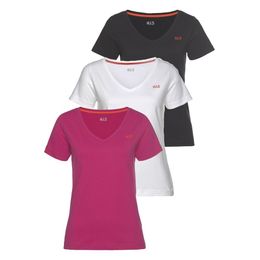 H.I.S. T-Shirt in schwarz, pink, wei&szlig; | Gr.: 48/50