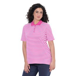 Ulla Popken Poloshirt in kr&auml;ftiges pink | Gr.: 42-44