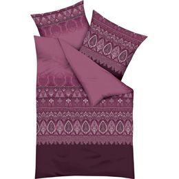 Kaeppel Mako-Satin Bettw&auml;sche in burgund | Gr.: 155 x 200 + 80 x 80 cm