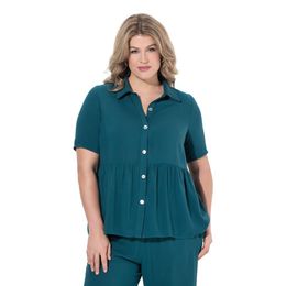 Ulla Popken Blusentop in petrol | Gr.: 58-60