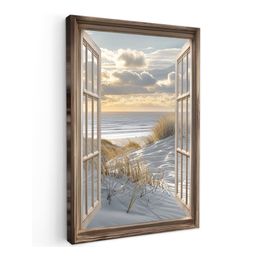 OnlyWow Leinwand Bilder Sandfarben | Gr.: 20 x 30 cm