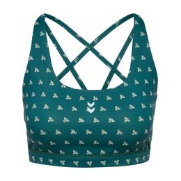 Hummel Sport-BH "Hiit Aop Impact Strap Bra" in Gr&uuml;n | Gr.: XS
