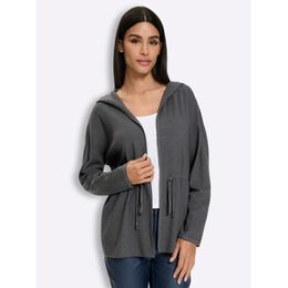 Heine Strickjacke in anthrazit-meliert | Gr.: 48