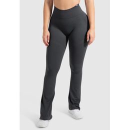 Smilodox Schlaghose Leggings Aylin Scrunch in Anthrazit | Gr.: XS
