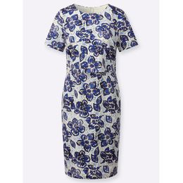 WITT WEIDEN Webkleid in royalblau-marine-bedruckt | Gr.: 40