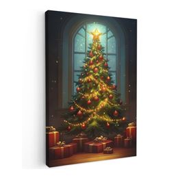 OnlyWow Leinwand Bilder Gr&uuml;n | Gr.: 20 x 30 cm