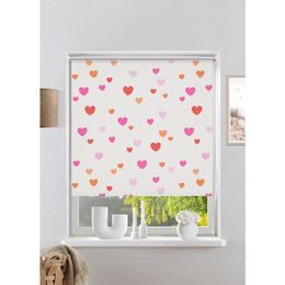 OTTO home Rollo &raquo;HEART&laquo; verdunkelnd Blendschutz Sichtschutz Verdunkelung ohne Bohren freih&auml;ngend Fixma&szlig;, Rollo, Herzen, einseitig bedruckt, 