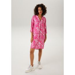 Aniston Casual Damen Aniston CASUAL Sommerkleid mit farbharmonischem, graphischem Druck bunt 48, N-Gr