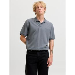 Jack & Jones Jack & Jones Herren Poloshirt &raquo;JJEAUSTIN POLO SS NOOS&laquo; Materialmix, regular fit grau XS