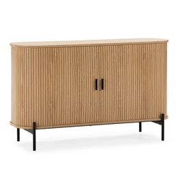 Sideboard, Honigeiche, Holzwerkstoff, Oval, 120x75x40 cm, Wohnzimmer, Kommoden & Sideboards, Sideboards