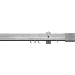 Indeko Gardinenstange &raquo;Inline&laquo; 1 l&auml;ufig-l&auml;ufig Fixma&szlig; Innenlauf Komplett-Set inkl. Gleitern und Montagematerial silber Aluminium B/L: 160cm, 1 Stk., 1