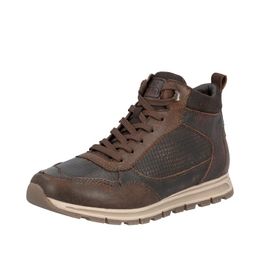 Rieker Herren Sneakerboots Schn&uuml;rboots, High Top Sneaker, Schn&uuml;rschuh mit Innenrei&szlig;verschluss braun 46