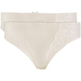Nina von C. Damen Jazz-Pants Slips &raquo;"Silver Edition"&laquo; eng, elastisch, bequem, feminin, mit Spitze, mit Schleife beige 48