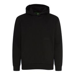 BOSS Green Herren BOSS Green Kapuzensweatshirt, Rippb&uuml;ndchen, Relaxed Fit, Baumwollmischung schwarz XXL