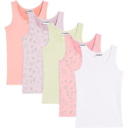 bonprix Kinder bonprix Unterhemd Packung, 5 Stk. im 5er-Pack, aus Baumwolle und Elasthan, bequeme Passform wei&szlig; 140/146, 5 Stk., N-Gr
