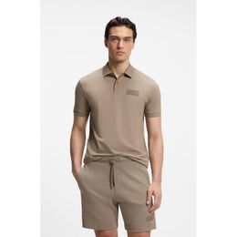 BOSS Green Herren BOSS Green Poloshirt &raquo;Paddy Logo Patch Regular Fit&laquo; atmungsaktive Piqu&eacute;-Webstruktur, Flachstrickkragen, gerader Schnitt beige 3XL