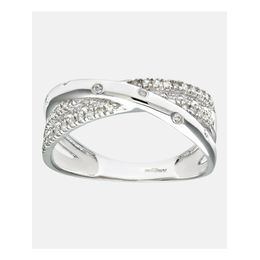 Diamant L'&eacute;ternel Ring aus 375 Wei&szlig;gold mit 0.15 Karat Diamant | Gr.: 58