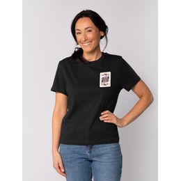 wat? Apparel T-Shirt K&ouml;nig der Herzen in Schwarz | Gr.: 38