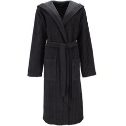 Vossen Bademantel &raquo;Narona, ideal f&uuml;r Sauna & Spa, Hotelbademantel, Morgenmantel&laquo; 1 Stk. grau Baumwoll-Mix XS L: 115cm