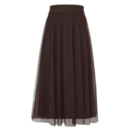 Zero T&uuml;llrock mit Falten in Chocolate Plum | Gr.: 36