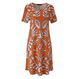 Aniston SELECTED Sommerkleid in orange-schwarz-hellblau | Gr.: 38