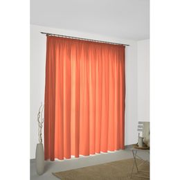 WIRTH Vorhang &raquo;SUNBONE&laquo; Kr&auml;uselband 1 Stk. tlg. orange Polyester 225cm, Kr&auml;uselband, 132cm