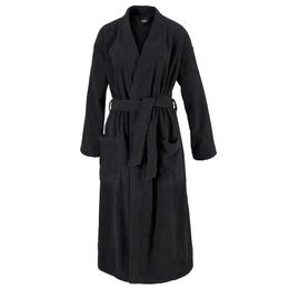 Egeria Unisex-Bademantel &raquo;Topas, ideal f&uuml;r Sauna & Spa, Hotelbademantel, Morgenmantel&laquo; 1 Stk. f&uuml;r Damen & Herren, in Kimonoform schwarz Walkfrottee XL L: 