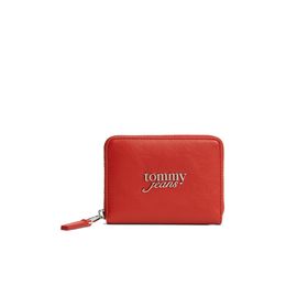 Tommy Jeans Portemonnaie 'Logo Plaque Zip-around' Damen Gr&ouml;&szlig;e One Size knallrot