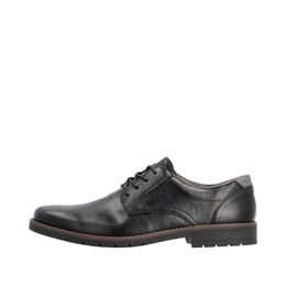 Rieker Herren Schn&uuml;rschuh Halbschuh, Business-Schn&uuml;rer, Anzugschuh mit Blockabsatz schwarz 43