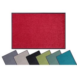 OTTO home Fu&szlig;matte &raquo;Clean & Walk&laquo; rechteckig 7 mm H&ouml;he Schmutzfangmatte, T&uuml;rmatte, In- und Outdoor, Teppich, L&auml;ufer, waschbar rot Polyamid B : 60cm 1 