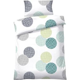 Dyckhoff Weichfrottier Bettw&auml;sche in mint-gr&uuml;n | Gr.: 135x200 cm + 40x80 cm