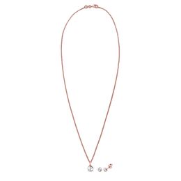 Elli Schmuckset Damen Gr&ouml;&szlig;e One Size rosegold / transparent