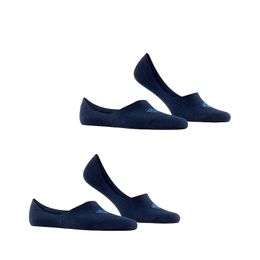Burlington Herren F&uuml;&szlig;linge &raquo;Everyday&laquo; 2 Paar, unifarben, eingestricktes -Logo blau 41-42