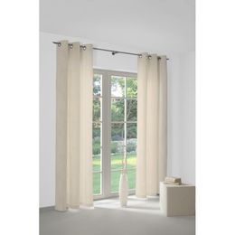 WIRTH Vorhang &raquo;ILSENBURG&laquo; &Ouml;sen 1 Stk. tlg. beige Jacquard, Polyacryl, Polyester 145cm, &Ouml;sen, 135cm