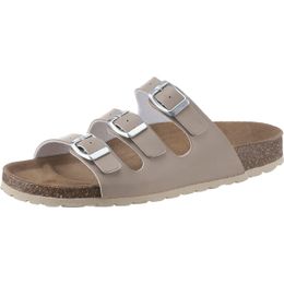 Bio Time Damen Pantolette in schlanker Weite F taupe Gr&ouml;&szlig;e 39