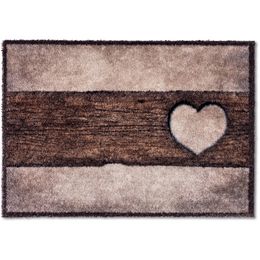 Astra Fu&szlig;matte &raquo;Pure & Soft&laquo; rechteckig 7 mm H&ouml;he Schmutzfangmatte, waschbar braun Kunstfaser B : 50cm 1 Stk., 7mm, L: 70cm