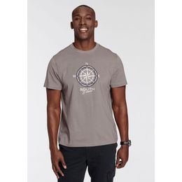 Delmao Herren DELMAO T-Shirt Kurzarm, bedruckt, Rundhals, aus Baumwolle grau L (52/54)