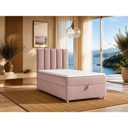 Best For Home Boxbett, Rosa, Holz, H&ouml;he ca. 18 cm, Rechteckig, 70x200 cm, Schlafzimmer, Betten, Boxspringbetten