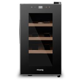 HKoenig Weink&uuml;hlschrank, Schwarz, Metall, 26x47x49.5 cm, K&uuml;chen, K&uuml;chenelektroger&auml;te, K&uuml;hl- & Gefrierschr&auml;nke, Weink&uuml;hlschr&auml;nke