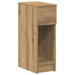vidaXL Nachttisch, Eiche Artisan, Holz, Strukturbuche, 3 F&auml;cher, 1 Schubladen, Rechteckig, 20x60x36 cm, Schlafzimmer, Nachttische