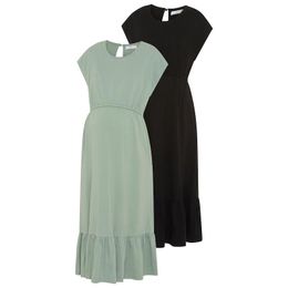 Neun Monate Damen Umstandskleid &raquo;2er Pack Umstandskleider in lockerer Passform&laquo; Packung, 2, 2 tlg. tlg. Seitennahttaschen modischer Stil, f&uuml;r 