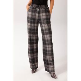 Aniston Casual Damen Aniston CASUAL Schlupfhose im trendfarbenen Karo-Dessin - NEUE KOLLEKTION grau 40, N-Gr