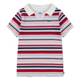 Levi's Kids M&auml;dchen Levi's Kids Poloshirt &raquo;LVG POLO SS KNIT TOP&laquo; mit gewellten Abschl&uuml;ssen, im Streifendessin bunt 3 (98)