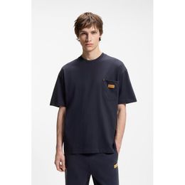 Hugo Herren Hugo T-Shirt &raquo;Nevado&laquo; Brusttasche, reine Baumwolle, Logo?Badge aus Veloursleder XXL