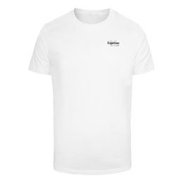 Mister Tee Shirt 'Espresso M Club' male size S Dark brown / Black / White