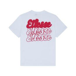 Ellesse Damen T-Shirt mit Rundhalsausschnitt, Kurzarm, aus Baumwolle wei&szlig; 42