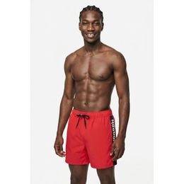 Reebok Herren Badeshorts &raquo;Clayton&laquo; 1 Stk. mit Kordelzug und elastischem Bund, mit Logo, schnell trocknend, basic rot XL, N-Gr