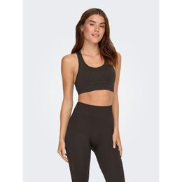 Only Play Damen Only Play Sport-BH &raquo;ONPDAISY SEAM SPORTS BRA - NOOS&laquo; nahtlose Verarbeitung braun M (38), N-Gr