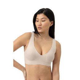 Mey Damen Bustier &raquo;Invisibles&laquo; herausnehmbare Pads, tiefer V-Ausschnitt, b&uuml;gellos beige L, N-Gr