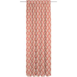 Adam Vorhang &raquo;Maroccan Shiraz Light&laquo; Multifunktionsband 1 Stk. tlg. aus 100% Bio-Baumwolle orange Jacquard, Baumwolle 175cm, Multifunktionsband, 142cm